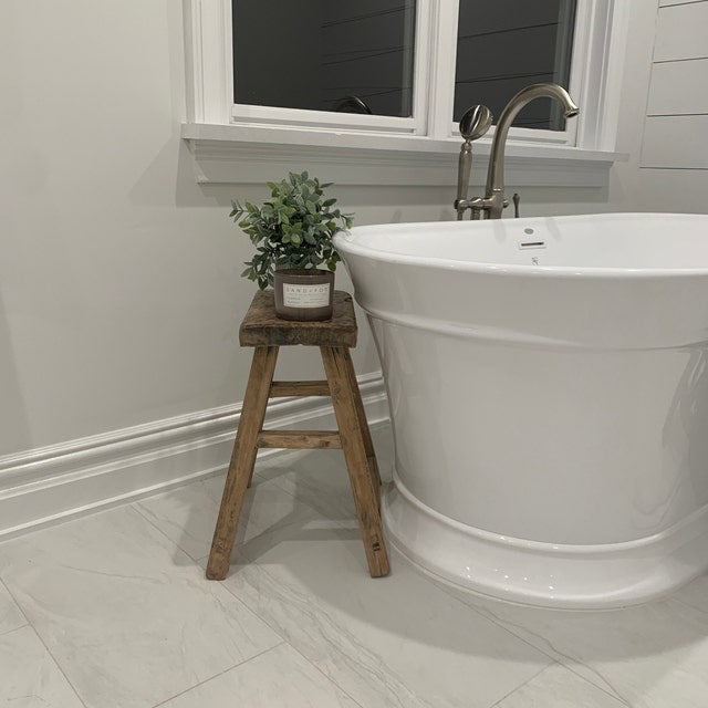 Antique Rustic Vintage Stool Rectangular - Caesar's Living – Caesars Living